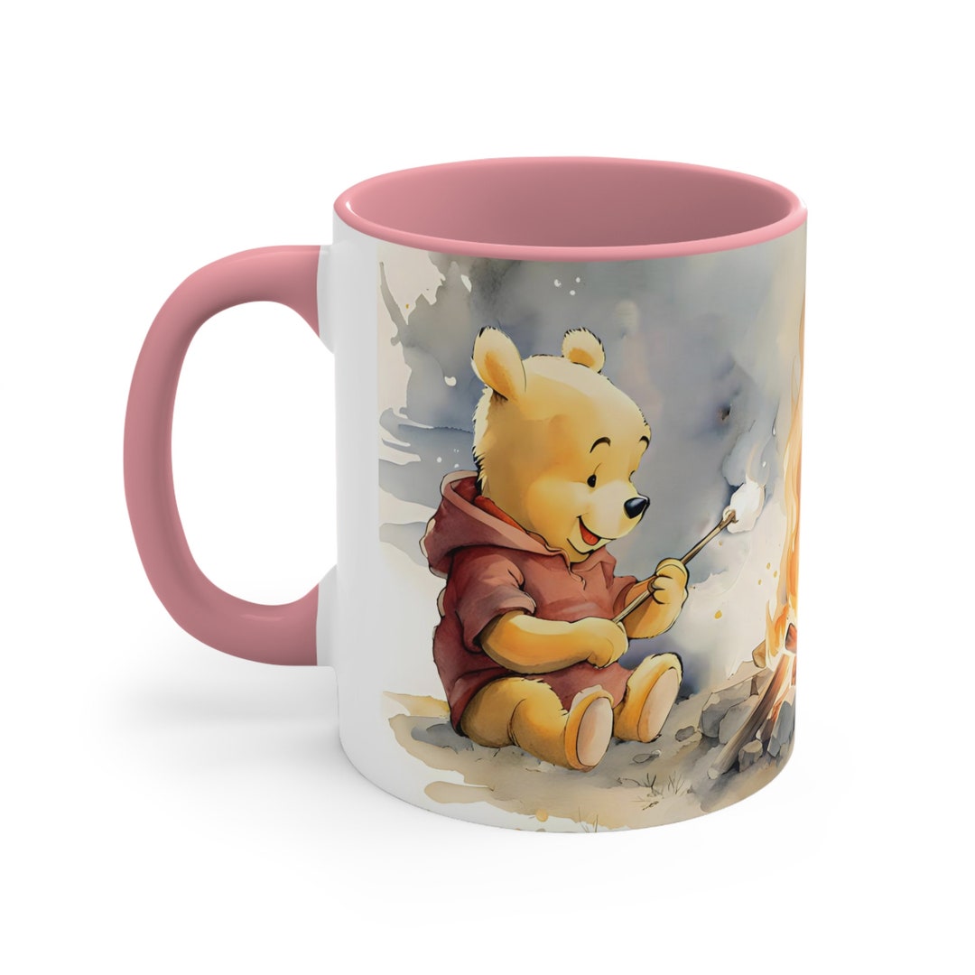 Classic Winnie the Pooh Cup Mug | Pooh and Christopher Robin Campfire ...