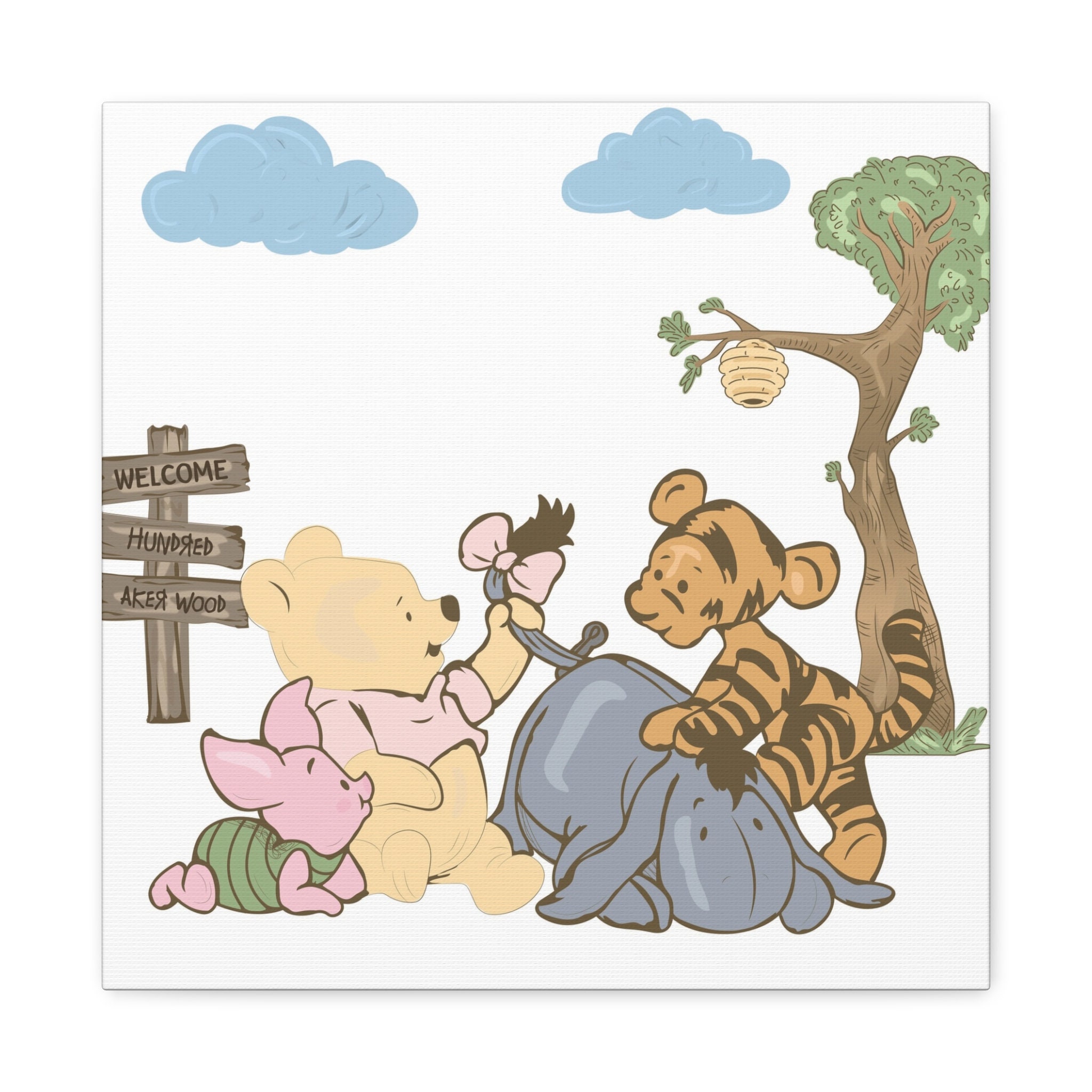 Winnie the Pooh & Piglet Print Wall Art | Story Book Print | Vintage ...