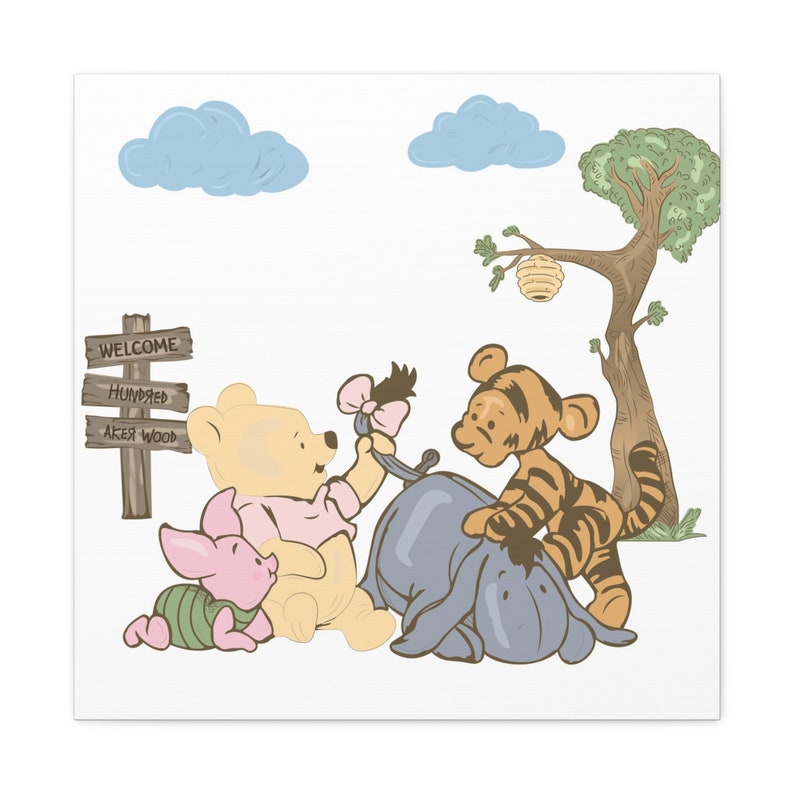 Winnie the Pooh & Piglet Print Wall Art | Story Book Print | Vintage ...