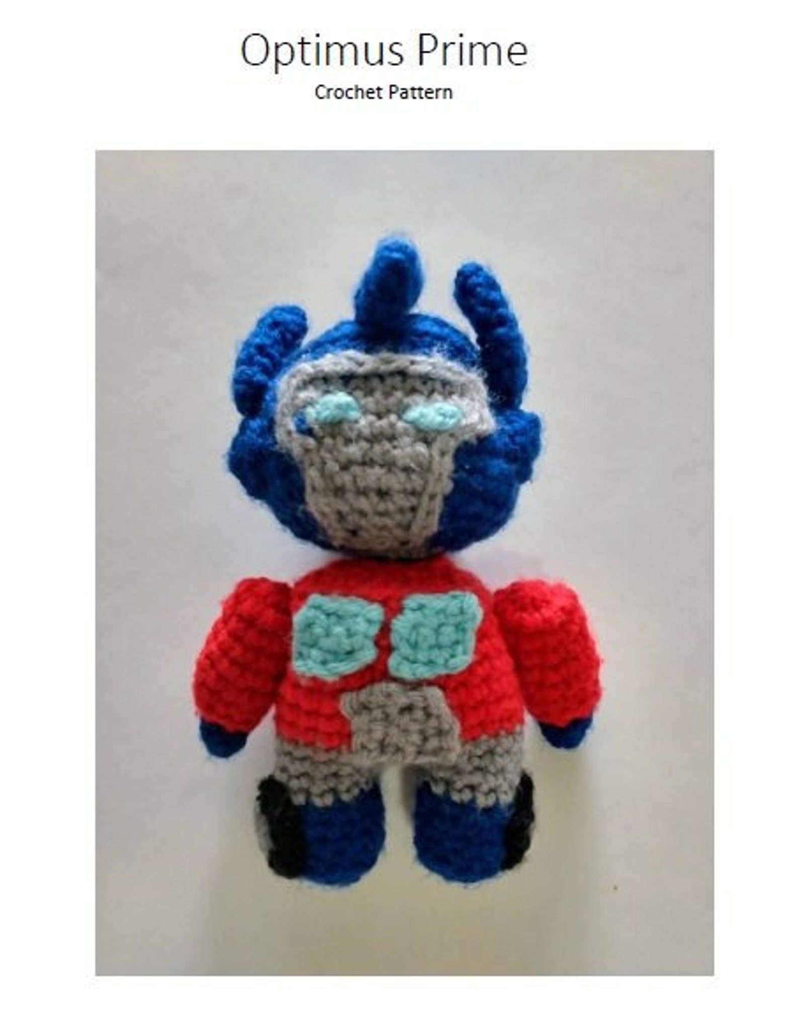 Optimus Prime Amigurumi Pattern - PDF PATTERN ONLY - Etsy