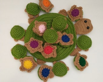 Turtle Crochet Memory Game Crochet Patterns Amigurumi Turtle - Etsy