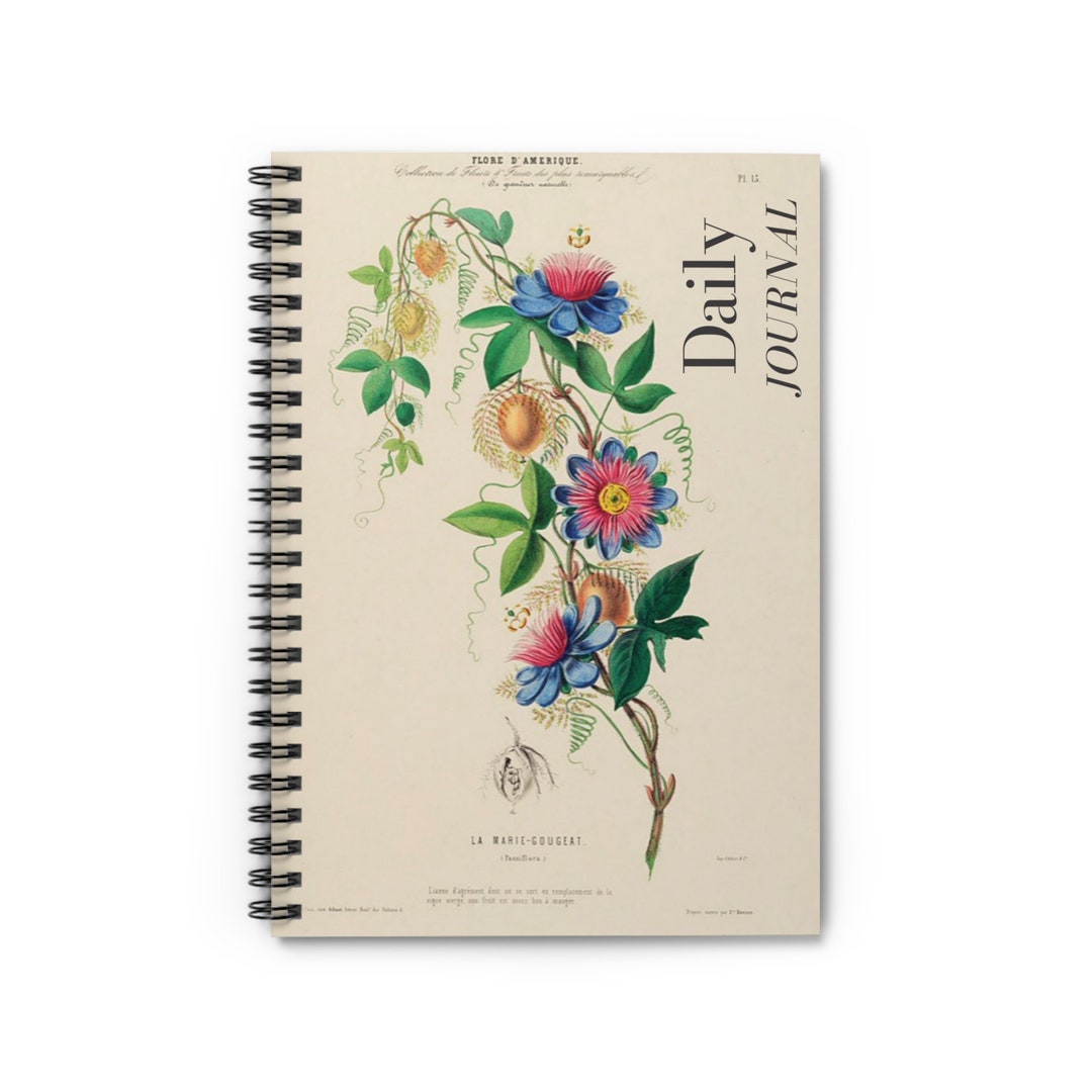 Daily Journal Vintage Photo, Flower Journal, Daily Journal, Affirmation ...
