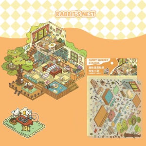 3D Isometric Large Sticker 2 Scenes - Make Your Own: Island Villa ...