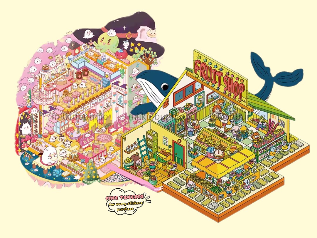 3D DIY Isometric Large Sticker Set 2 Scenes - Make Your Own: Underwater ...