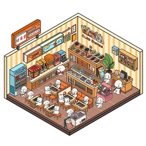 3D Isometric Sticker 4 Scenes - 4 Themes Sets: Christmas Party|boutique ...