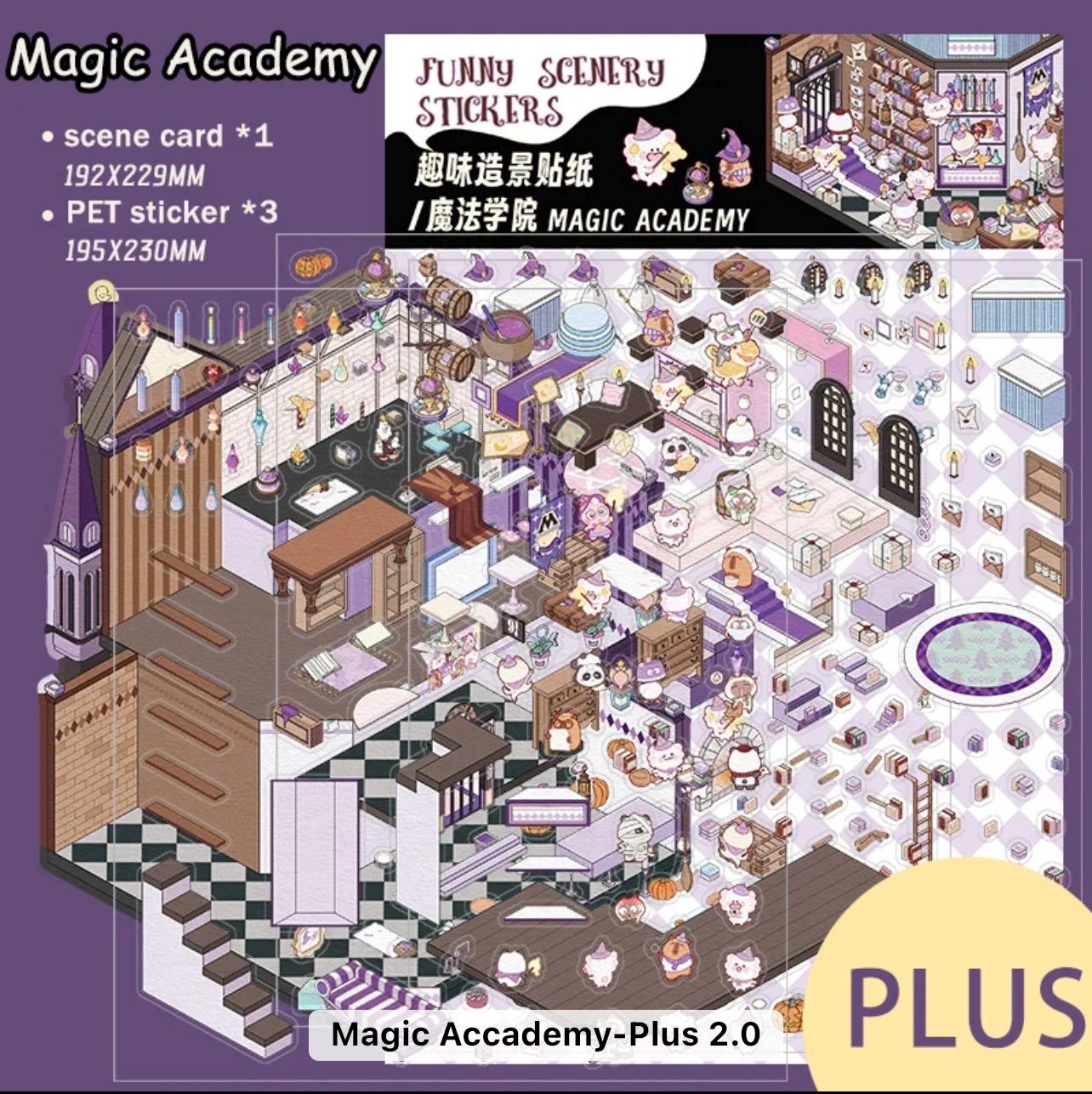 3D DIY Isometric Large Sticker Set 2 Scenes Make Your Own: Magic ...