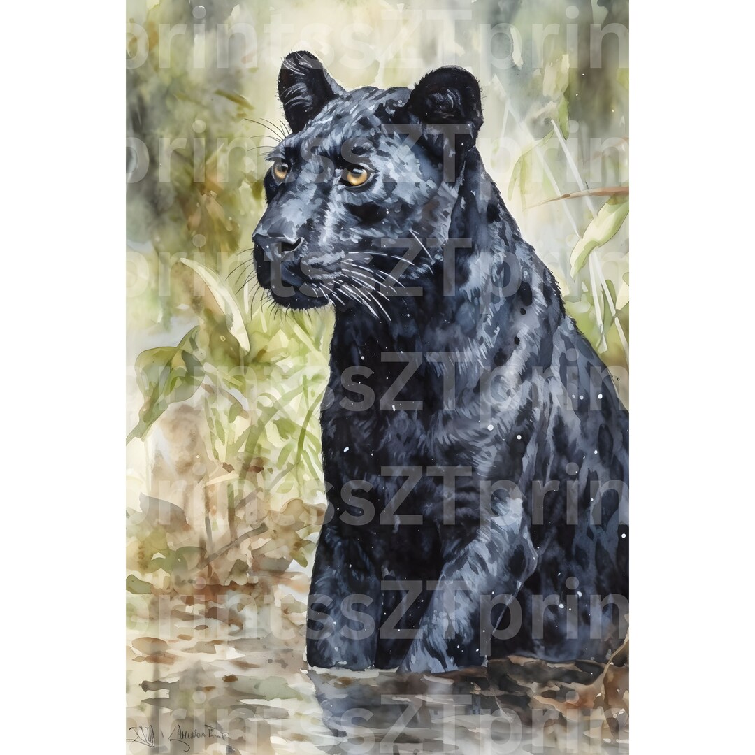 Panther Digital Art 3 File Types for Decor High Quality Panther Png ...