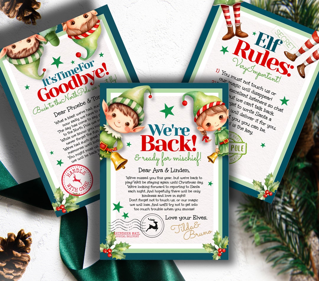 Elf Hello Letter, Greetings From Elf, Elf I'm Back, Elf Arrival, Elf ...