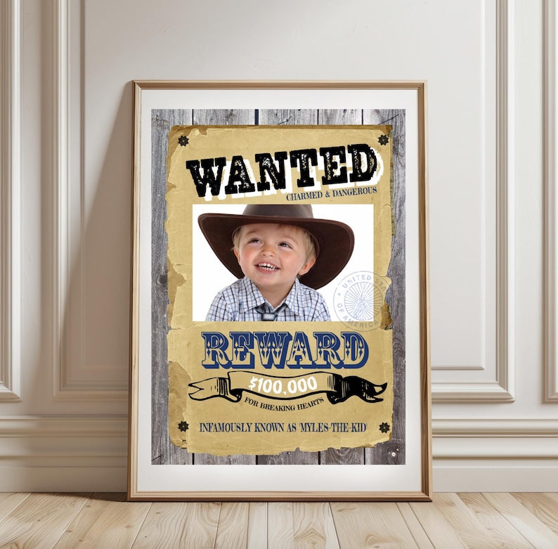 Editable Wanted Poster, Modern Wanted Poster Welcome Party Sign, Wild ...