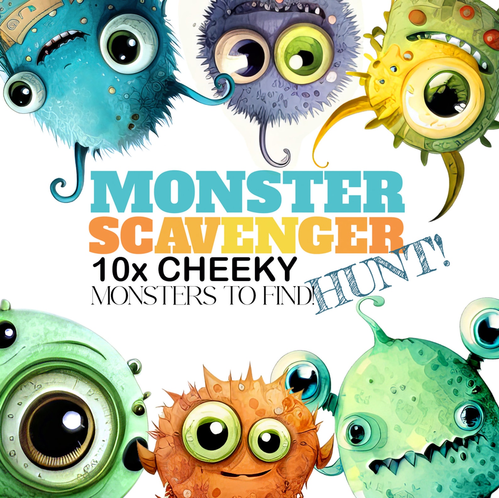 Monster Scavenger Hunt Monster Game Instant Download Halloween Treasure ...