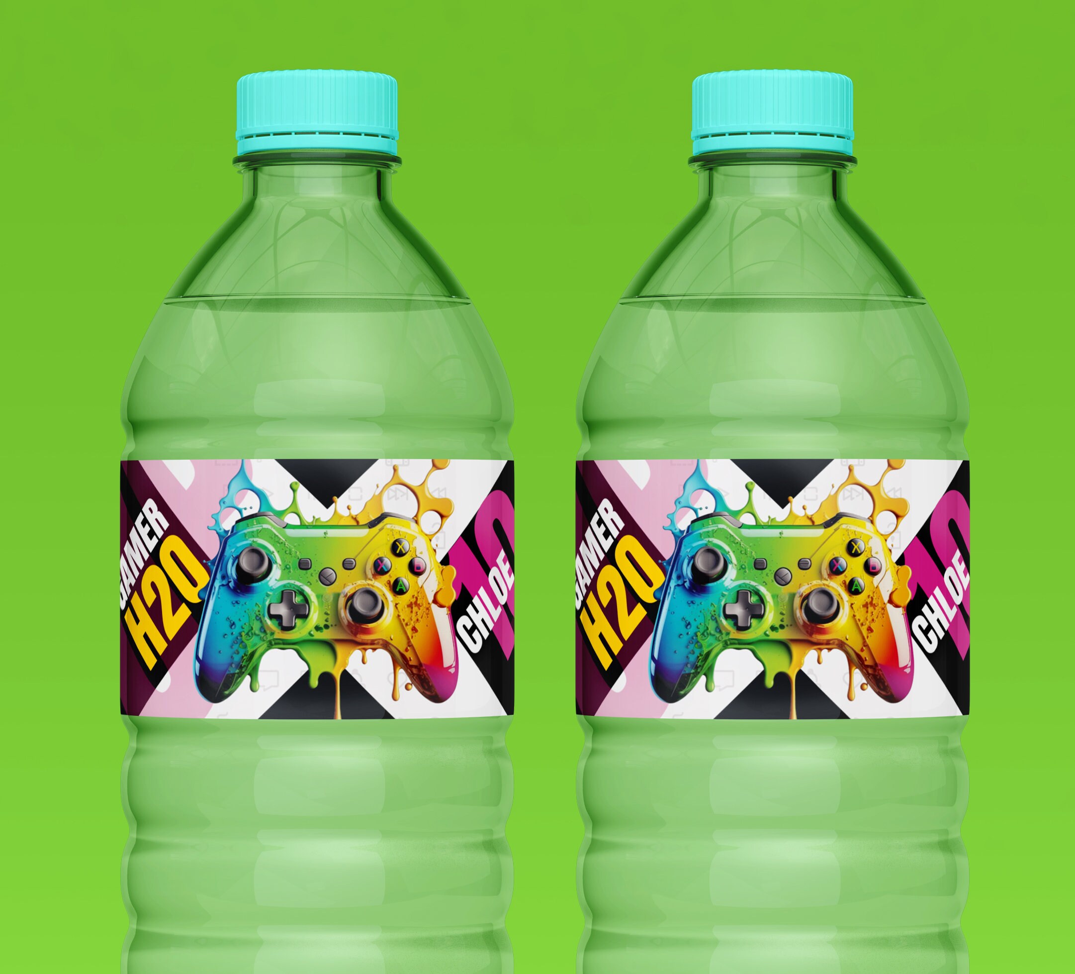 EDITABLE Video Game Water Bottle Label, Game Party, Drink Wrapper ...