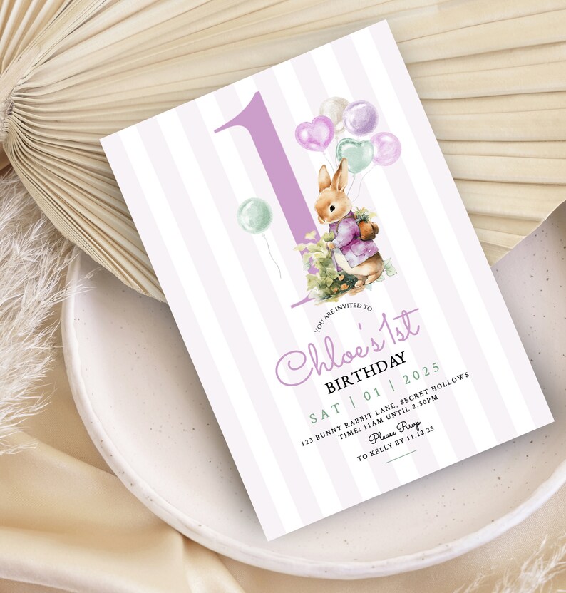 EDITABLE Peter Rabbit Birthday Cutout Flopsy Rabbit Big Decor Party ...