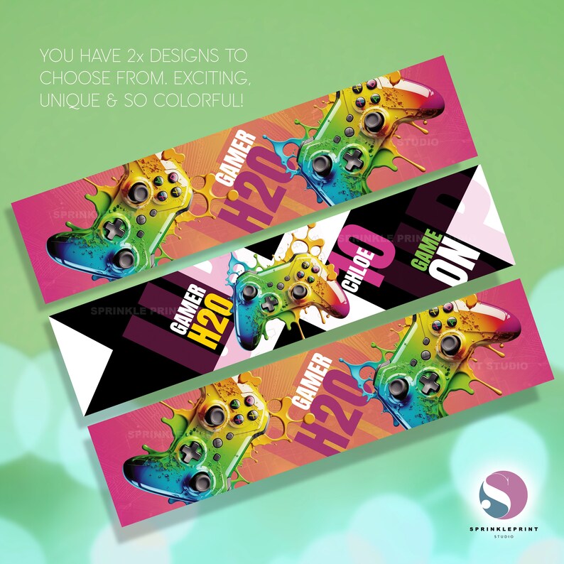 Editable Video Game Water Bottle Label, Gamer Party (digital Download ...