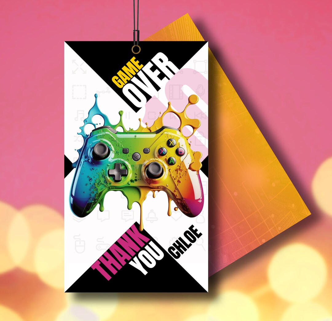 EDITABLE Video Game Birthday Gift Tag, Game Party, Swing Tag, Gamer ...