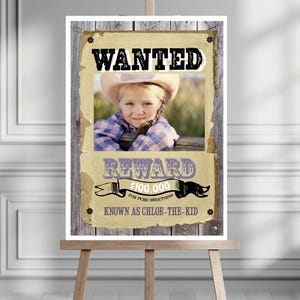 Editable Wild West Wanted Poster, Cowboy Party Sign (digital) - Etsy