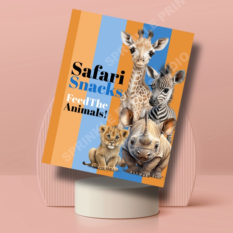 Safari Birthday Table Sign, Safari Theme Jungle Animals Party Food ...