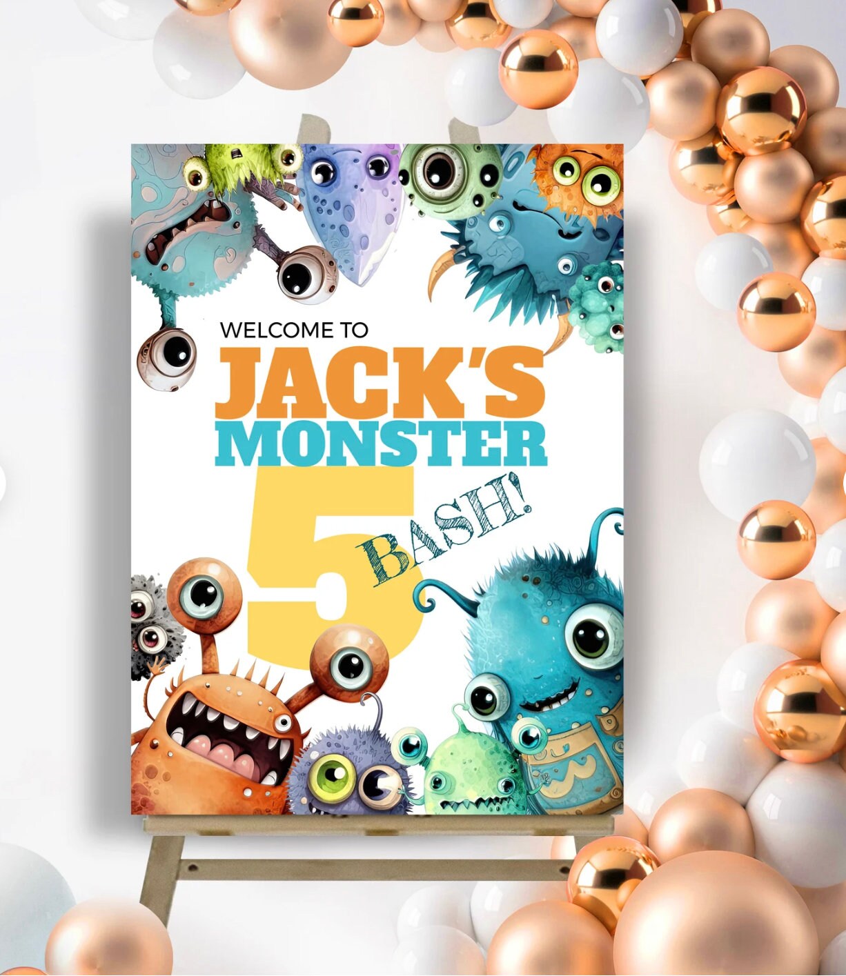 Editable Monster Bash Birthday Package Our Little Monster - Etsy