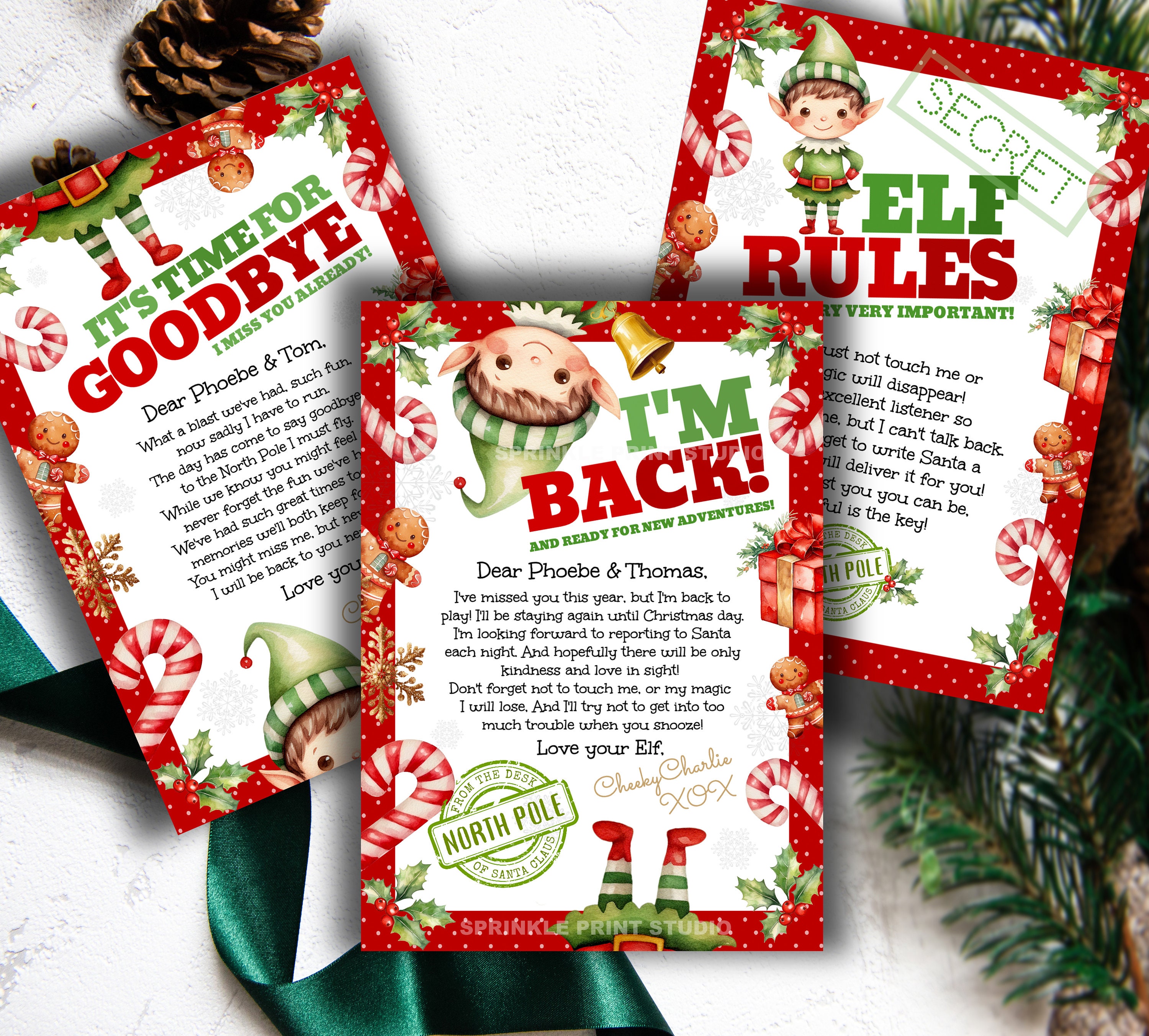 Elf I'm Back Letter, Elf Hello Letter, Greetings From Elf, Elf Arrival ...