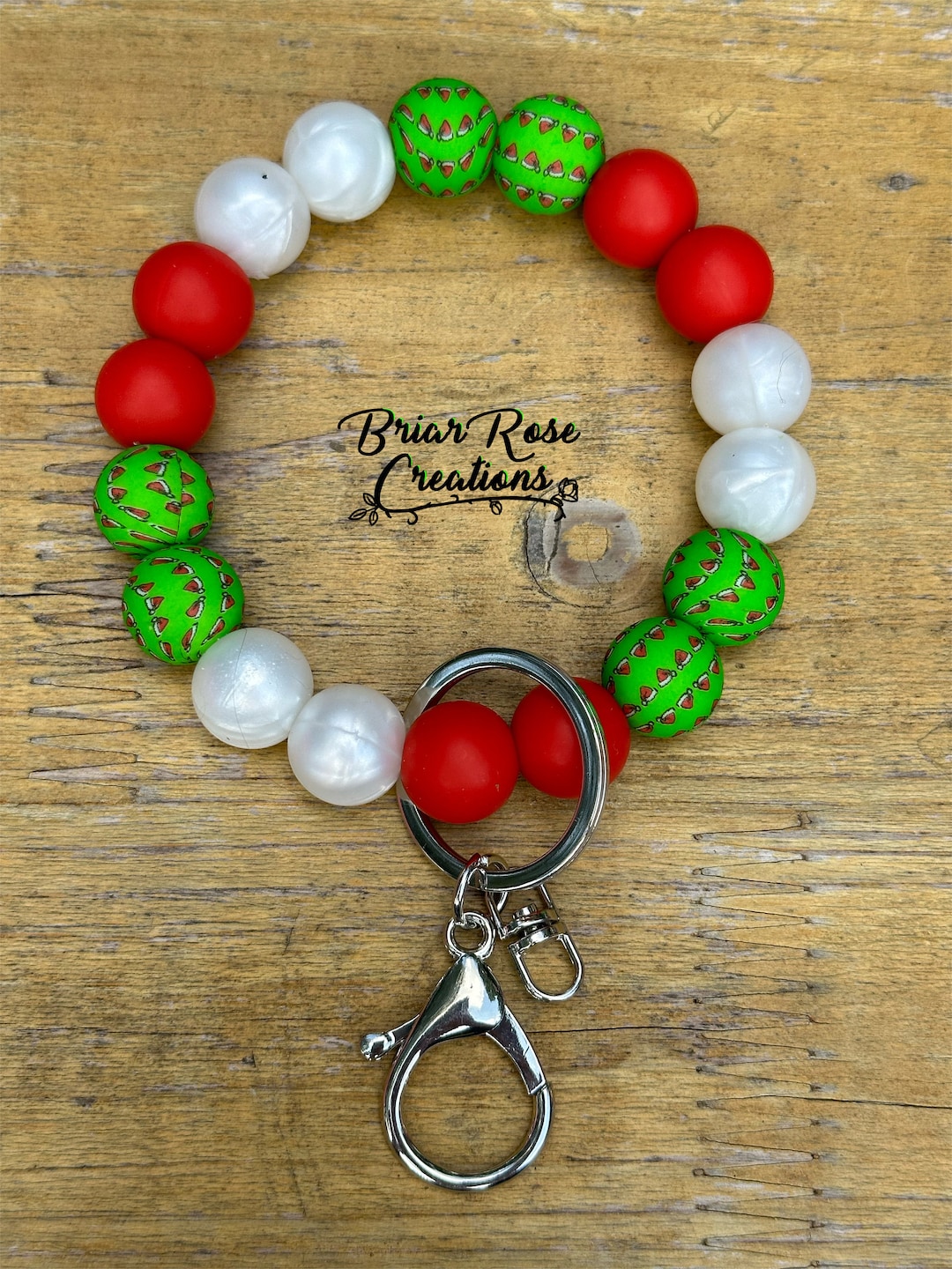 Christmas Wristlet Keychain - Etsy