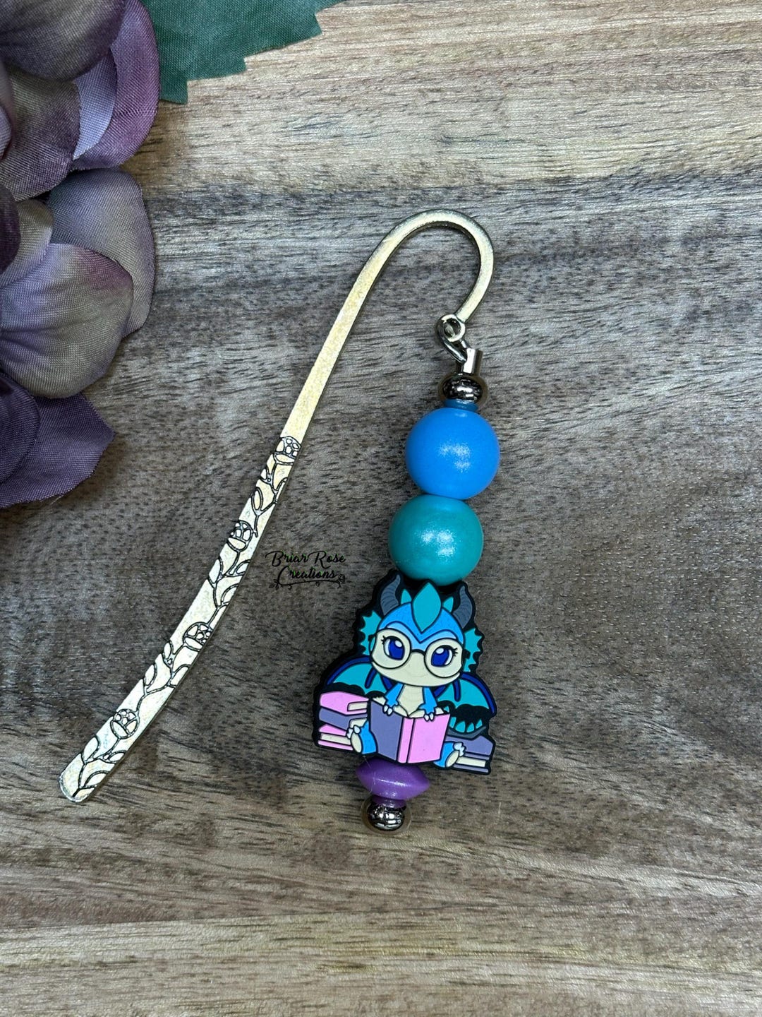 Reading Dragon | Bookmark | Charm | E-reader Strap - Etsy