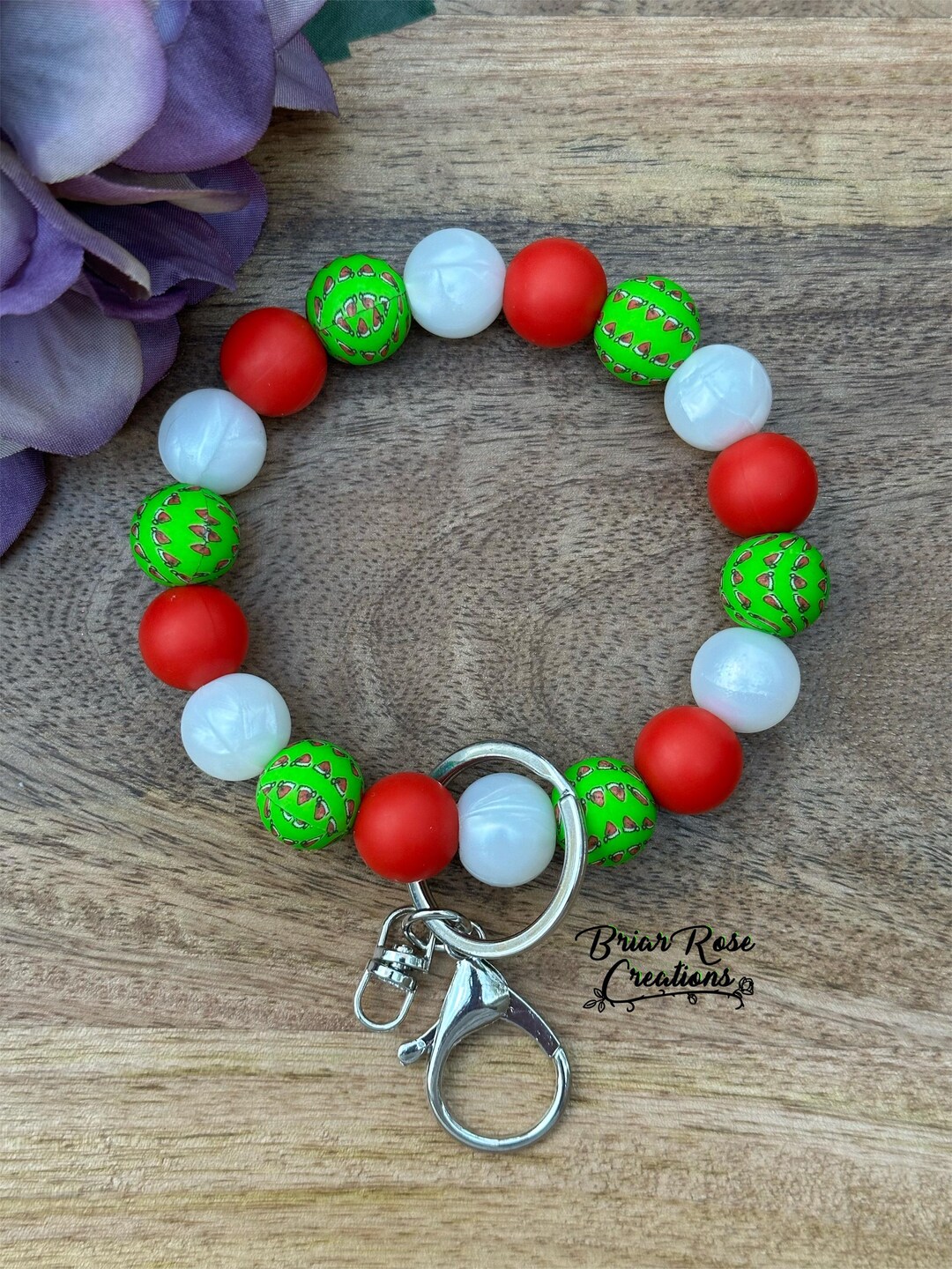 Christmas Wristlet Keychain - Etsy