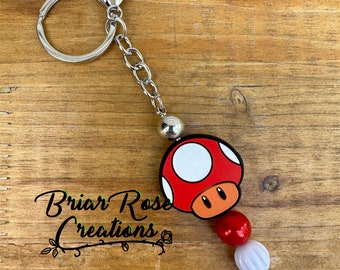Cute Handmade Macramé Keychain Mario Cart Mushroom Toad - Etsy