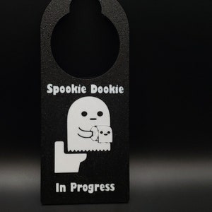 Spookie Dookie in Progress 3D Printed Halloween Door Hanger With Ghost ...