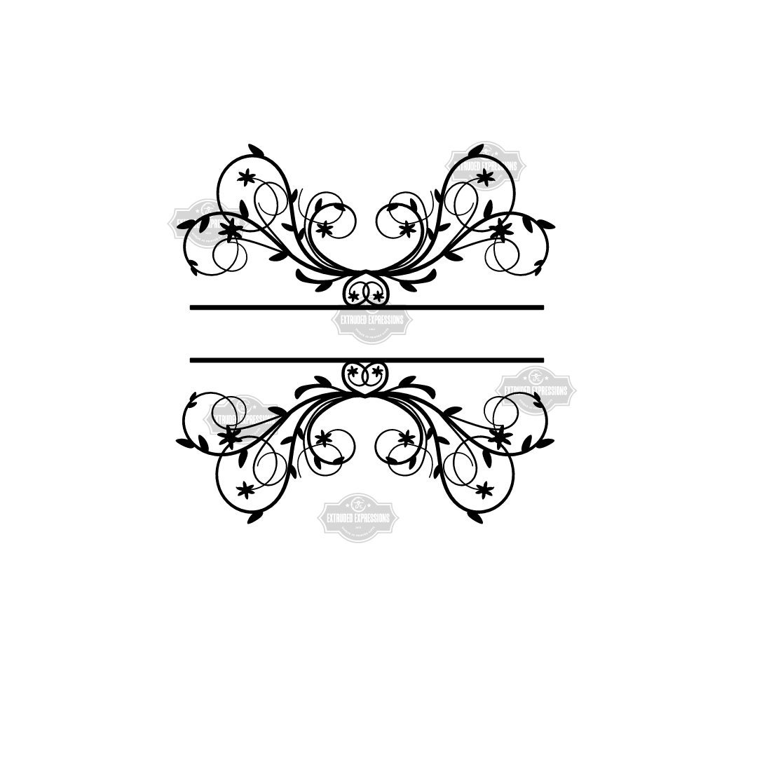 Flourish Frame SVG Clipart for Engraving and Cutting - Perfect for ...