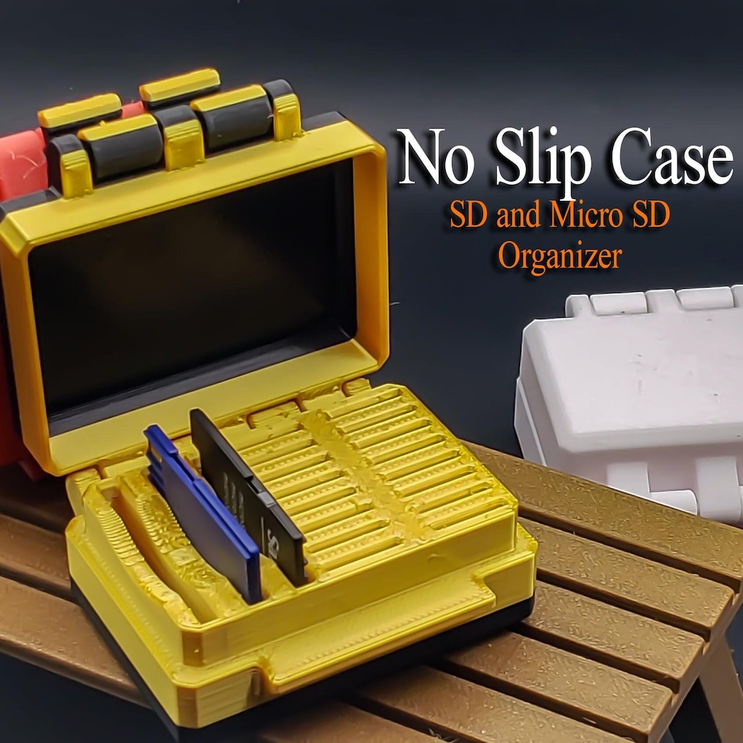 3D Printed SD Card and Micro SD Card Holder, Latch Able Box With No ...