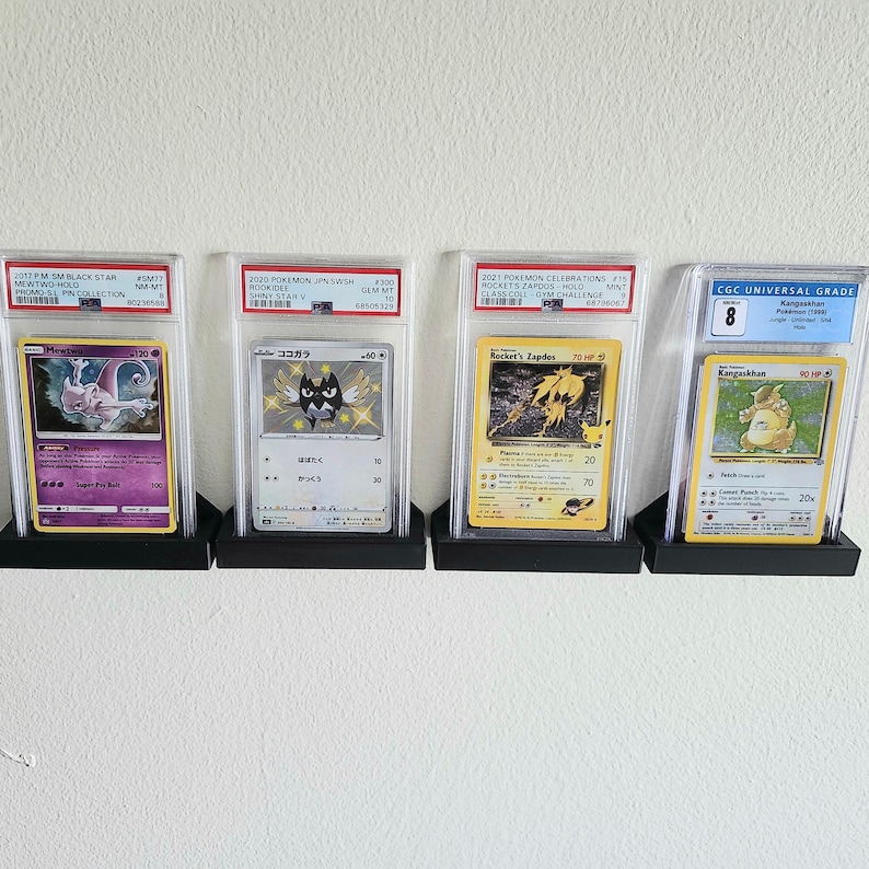 Wall Mounted Graded Card Display: PSA, CGC, Top Loader - 3D Printed PLA ...