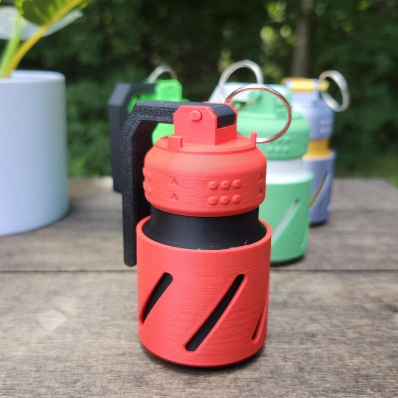 3D Printed Grenade Stash Keychain: Secret Mini Storage Container - Etsy