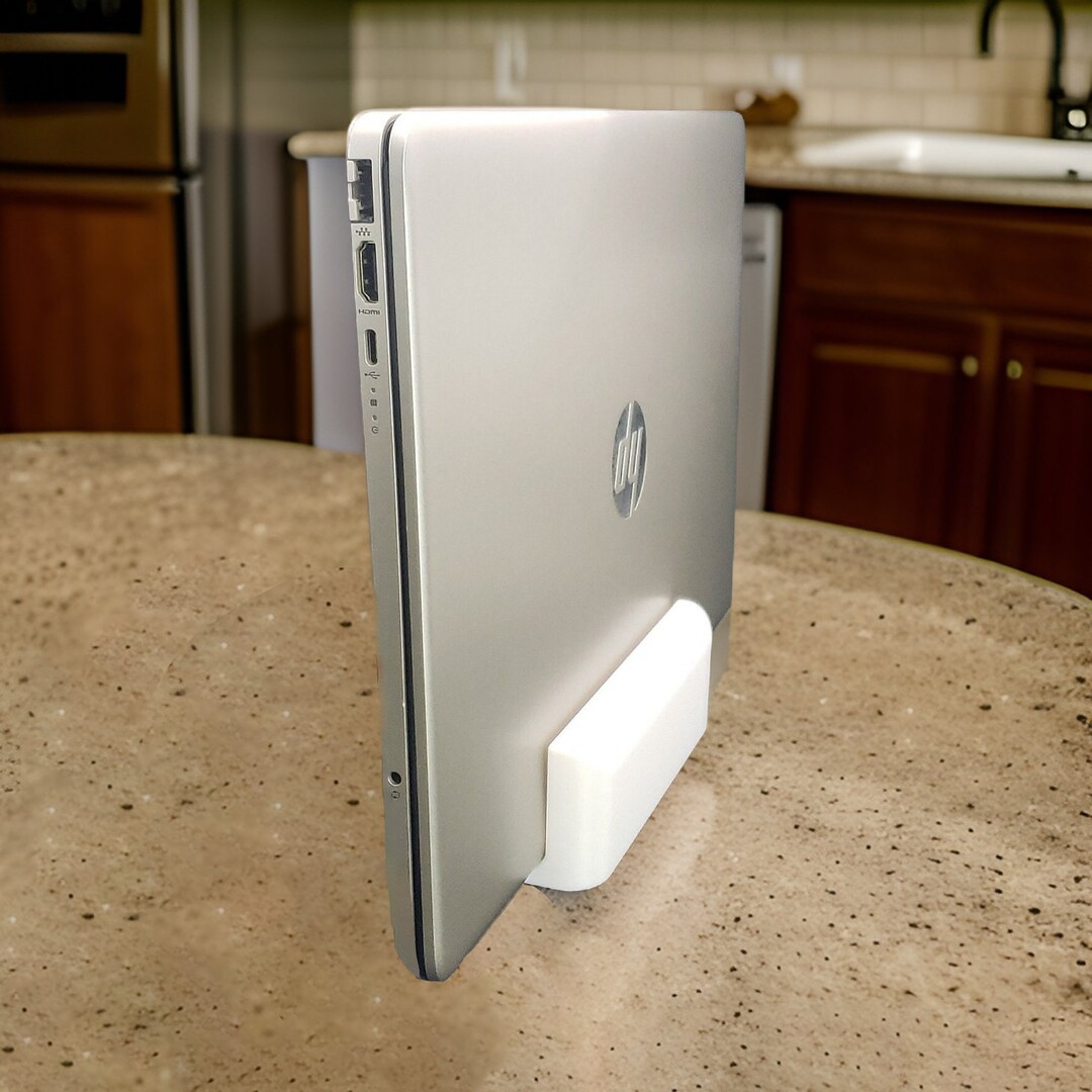Modern Minimalist Laptop Vertical Stand - 3D Printed Sleek Design for ...