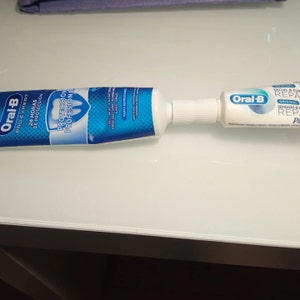 Toothpaste Transfer Tool: Travel Size Refill Tube - Crest & Colgate ...