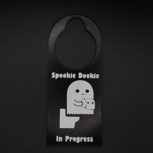 Spookie Dookie in Progress 3D Printed Halloween Door Hanger With Ghost ...