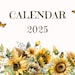 2025 Sunflower Calendar | Printable Digital Download | Bright and ...