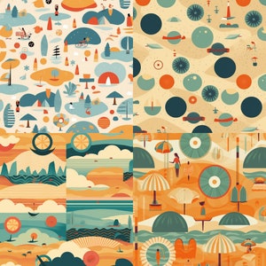 Seaside Serenity: 10 Beach-themed Digital Download Patterns for ...