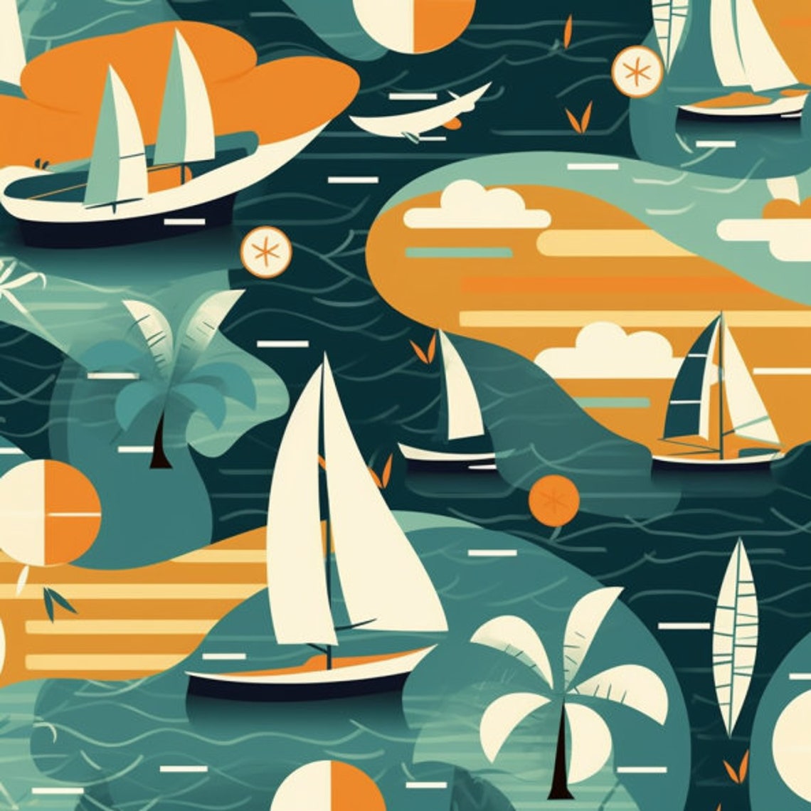 Seaside Serenity: 10 Beach-themed Digital Download Patterns for ...