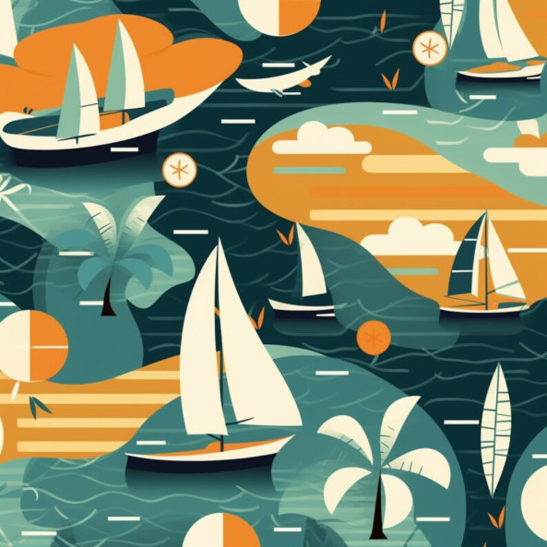 Seaside Serenity: 10 Beach-themed Digital Download Patterns for ...