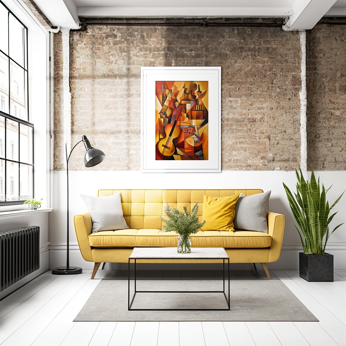 Ai-created Oil Painting, Cubist Interpretation, Musical Scene, Various ...