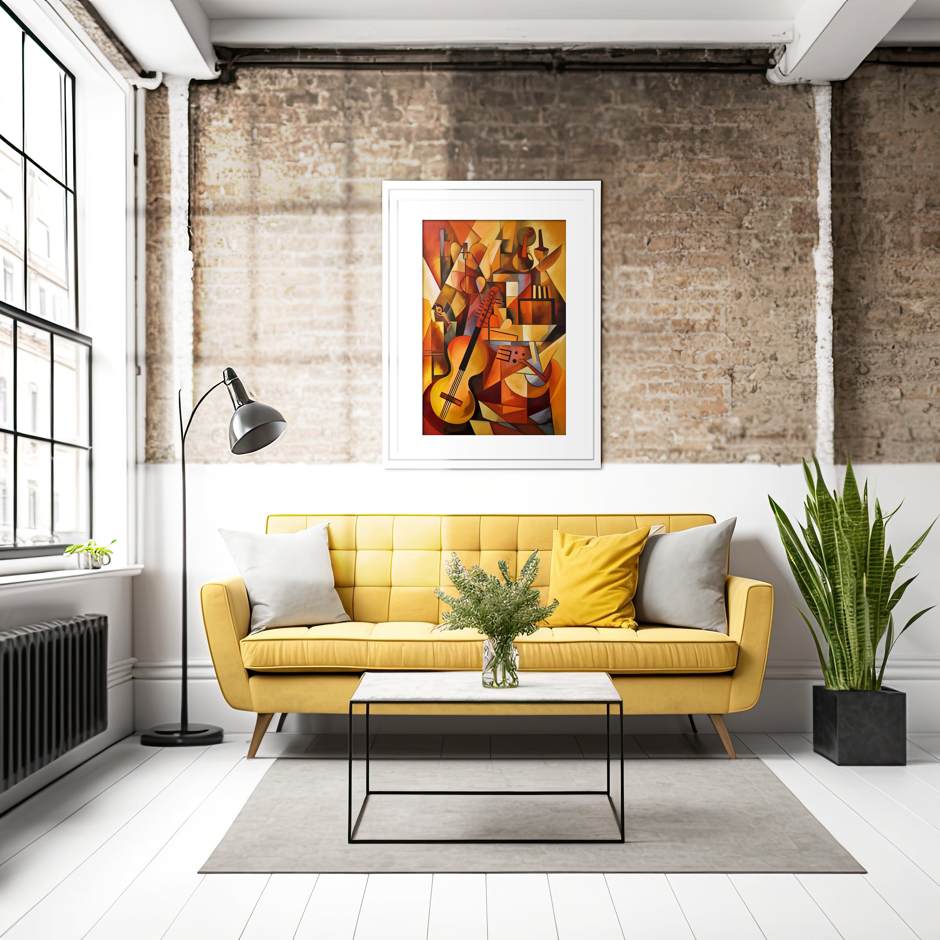 Ai-created Oil Painting, Cubist Interpretation, Musical Scene, Various ...