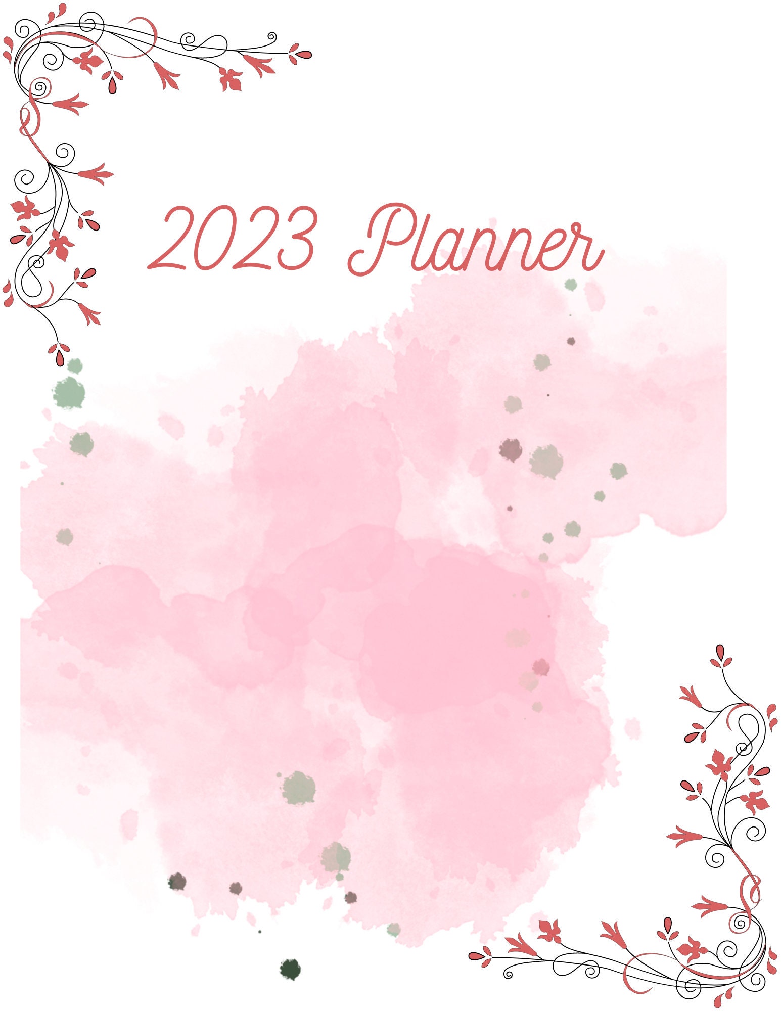 Digital 2023 Planner Cover - Etsy