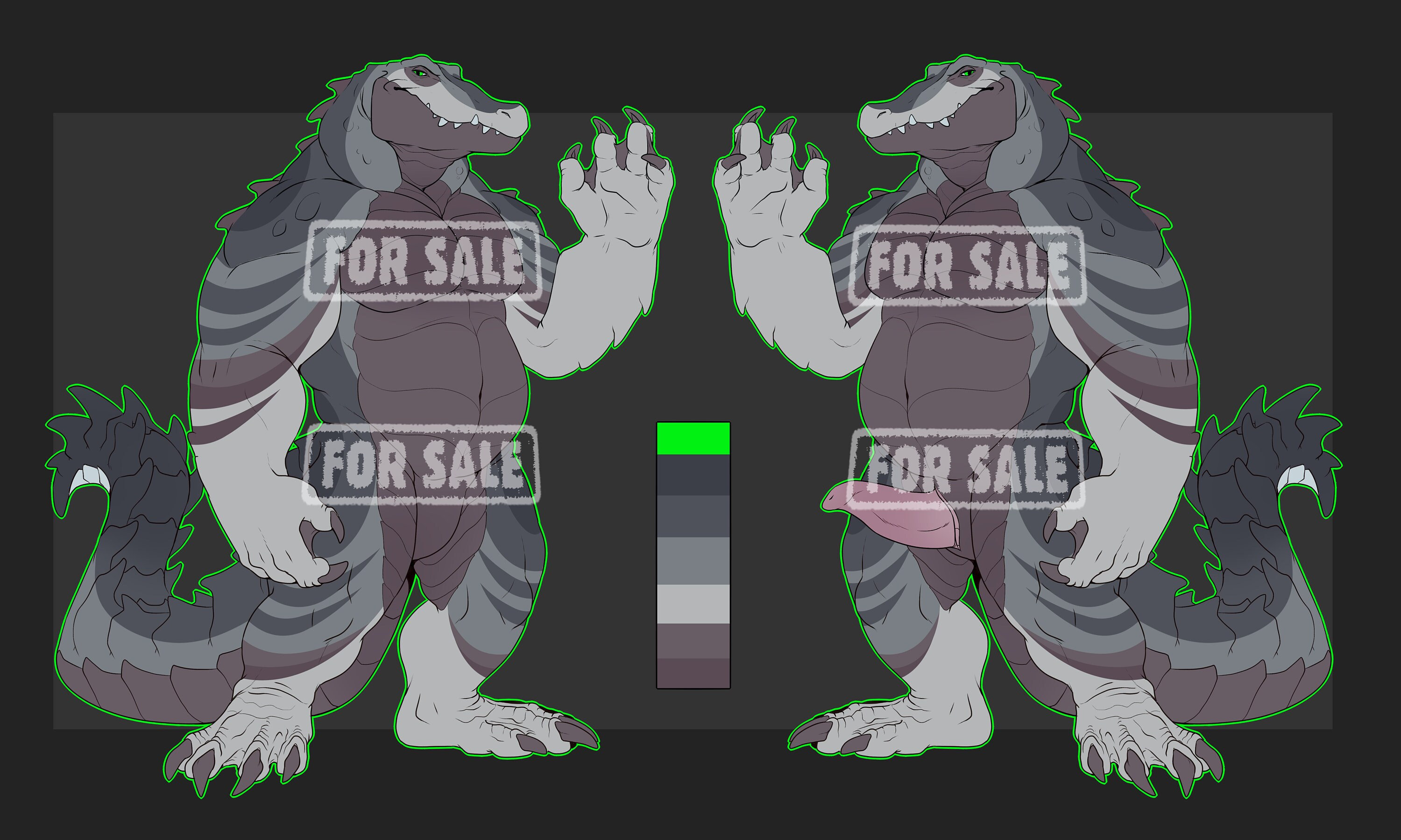 Nsfw Gray Brown Male Fursona Crocodile Furry Oc Etsy