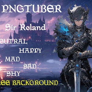 PNGTUBER - Knight - Vtuber - 5 Expressions - Premade - Male - Streamer ...
