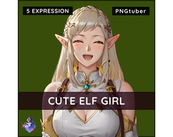 PNGTUBER Cute Goth Girl Vtuber 5 Expressions Premade Female Streamer Goth 2D Model Vtuber Assets ...