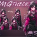 PNGTUBER Cute Goth Girl Vtuber 5 Expressions Premade Female Streamer ...