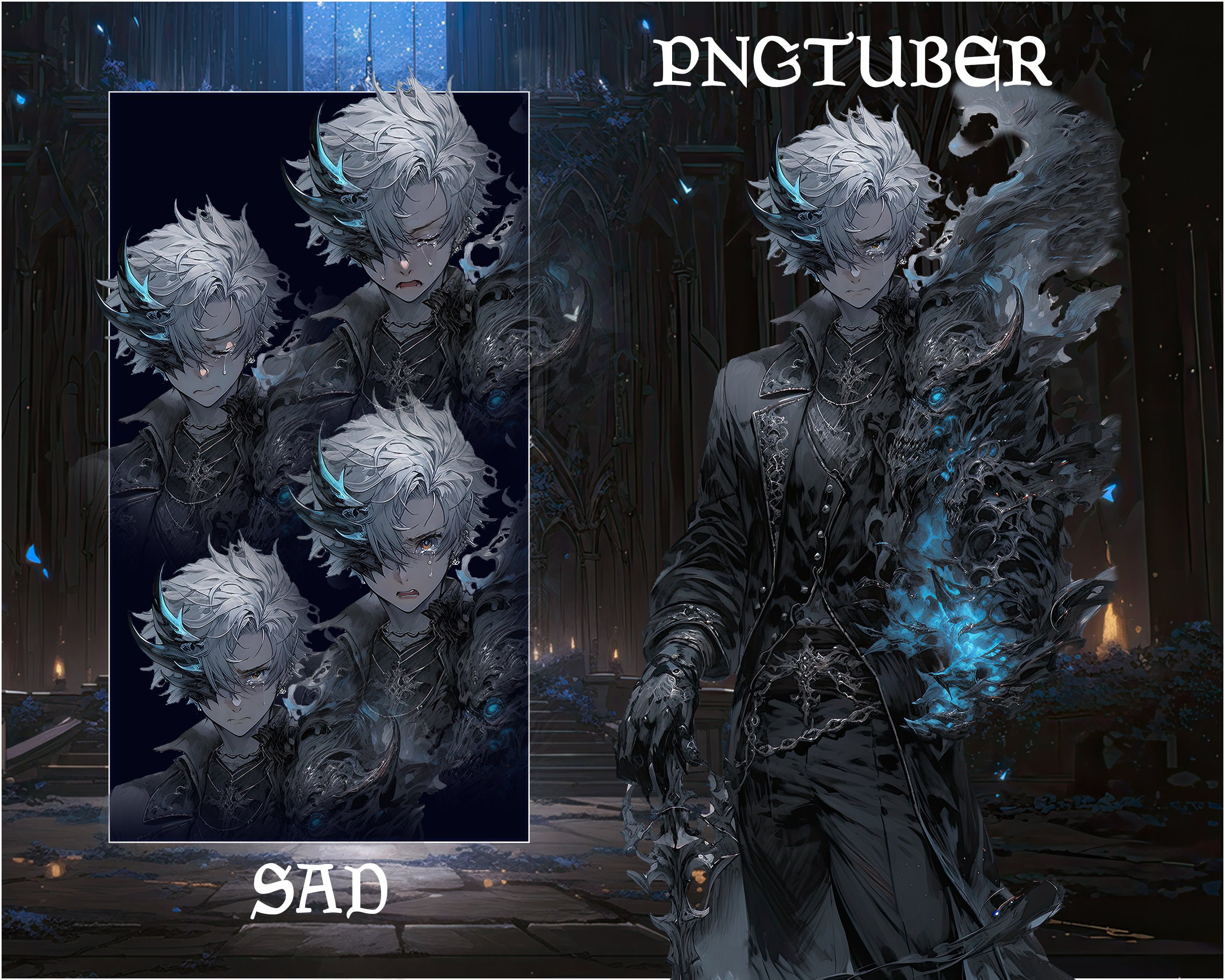 PNGTUBER LORD Vtuber 5 Expressions Lord Premade Png - Etsy