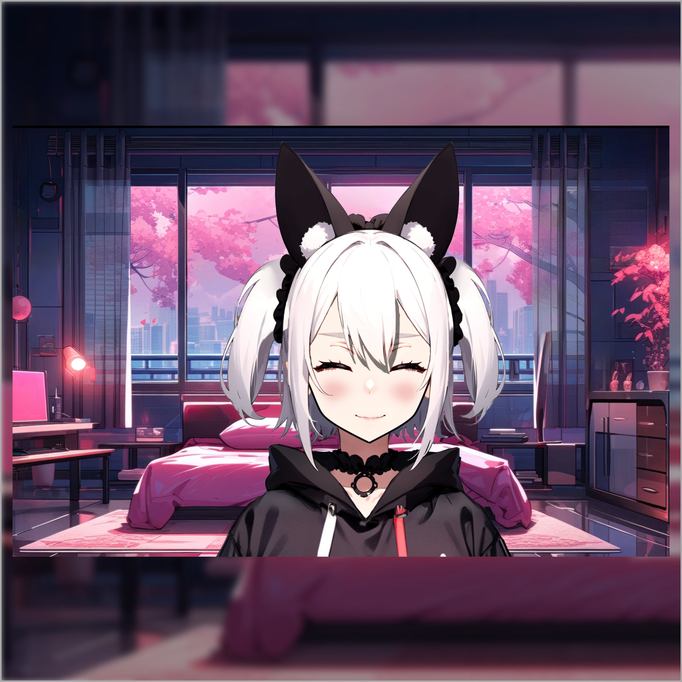 Vtuber - Cyber Bunny Girl Live2d Vtuber Full Body Model, Vtube Studio ...