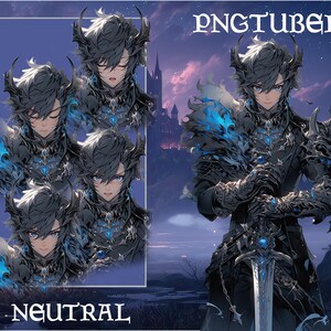 PNGTUBER - Knight - Vtuber - 5 Expressions - Premade - Male - Streamer ...