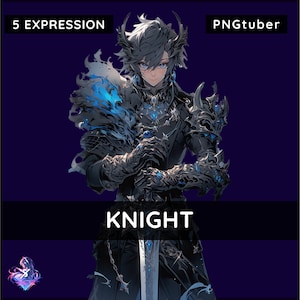 PNGTUBER - Knight - Vtuber - 5 Expressions - Premade - Male - Streamer ...