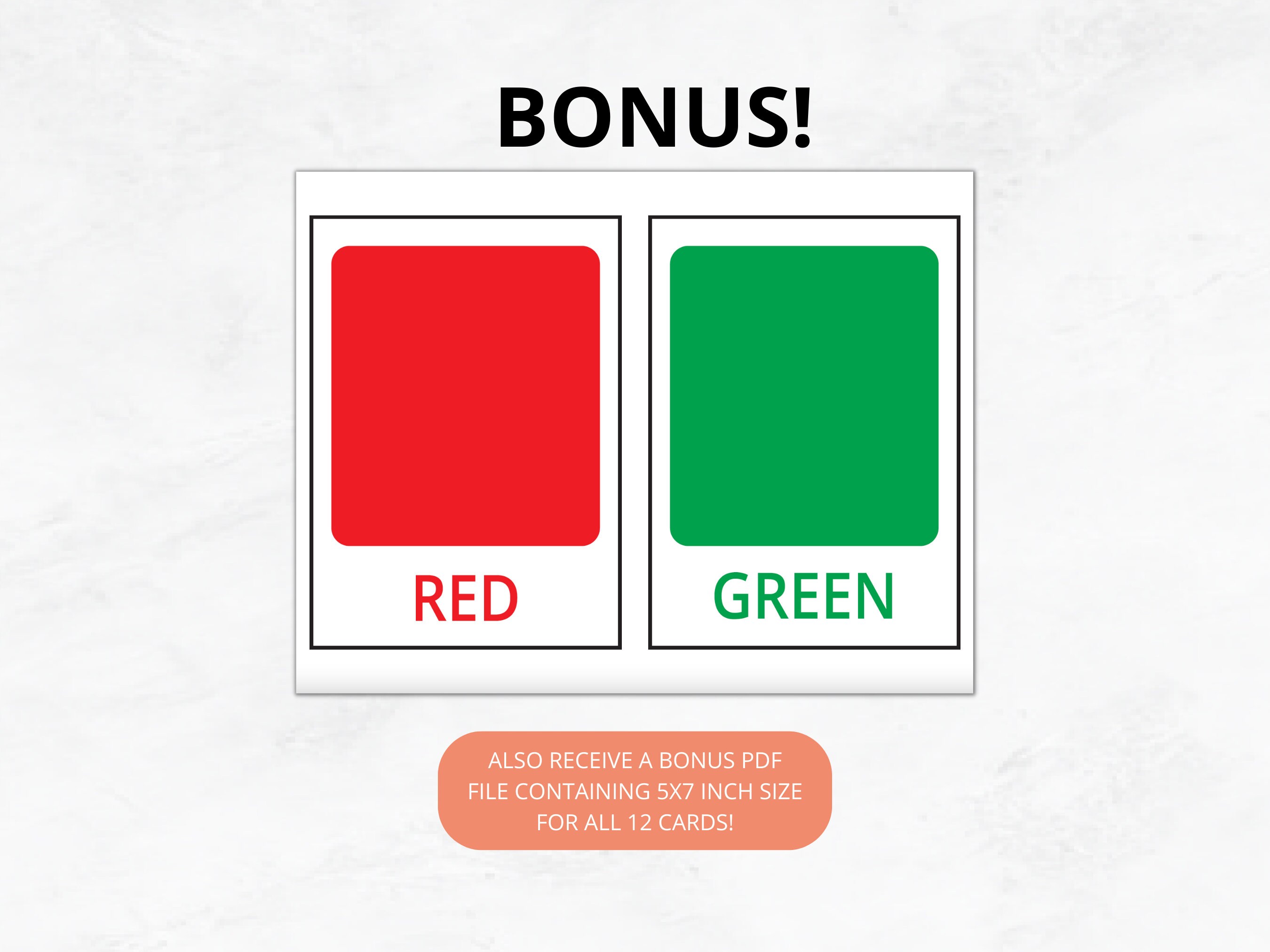 12 Color Flashcards, Preschool Materials, Homeschool Printables ...